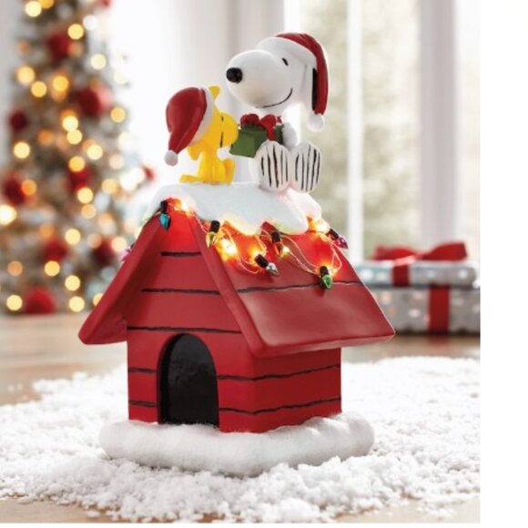 Peanuts | Holiday | Peanuts Snoopys Dog House Color Changing Led Lights ...